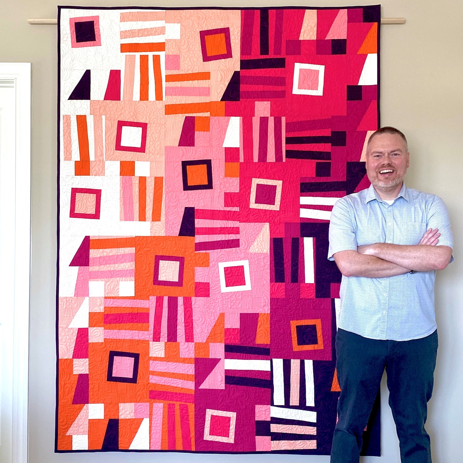 Modern Quilt Pattern Tilted Tiles, a Semi-improv Quilt Pattern by Felt ...