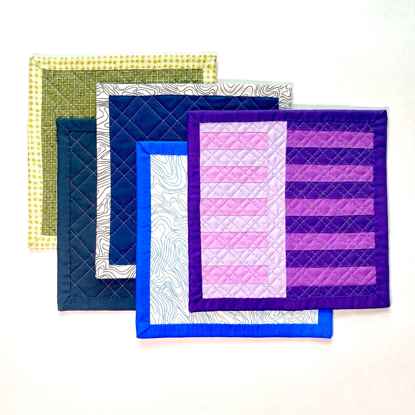 Modern Mini Quilt Block Pattern, Micro Mini Gingham, a Digital ...