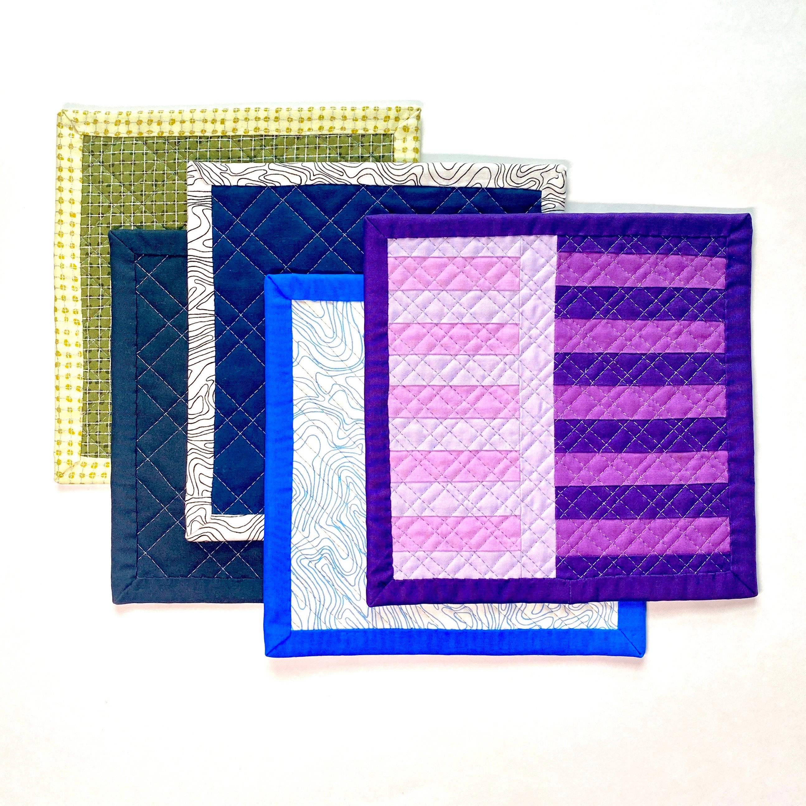 Modern Mini Quilt Block Pattern, Micro Mini Gingham, a Digital ...