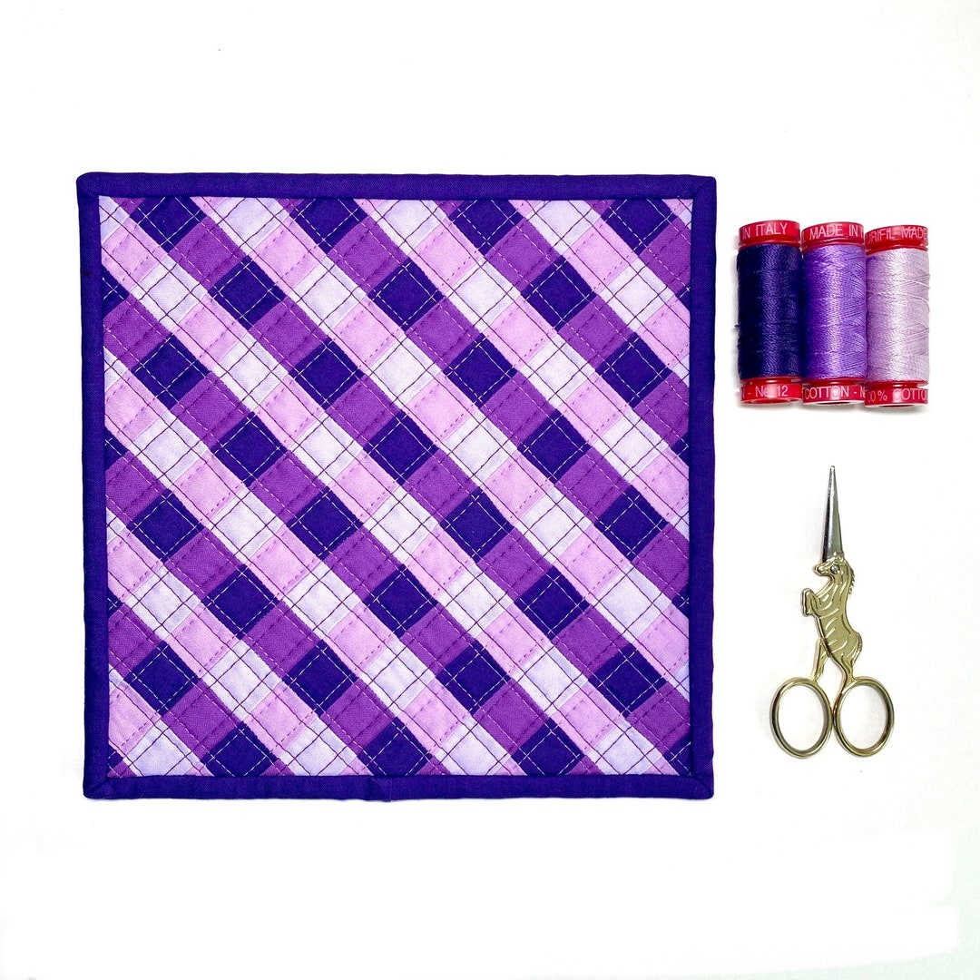 Modern Mini Quilt Block Pattern, Micro Mini Gingham, a Digital ...