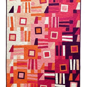 Modern Quilt Pattern Tilted Tiles, a Semi-improv Quilt Pattern by Felt ...
