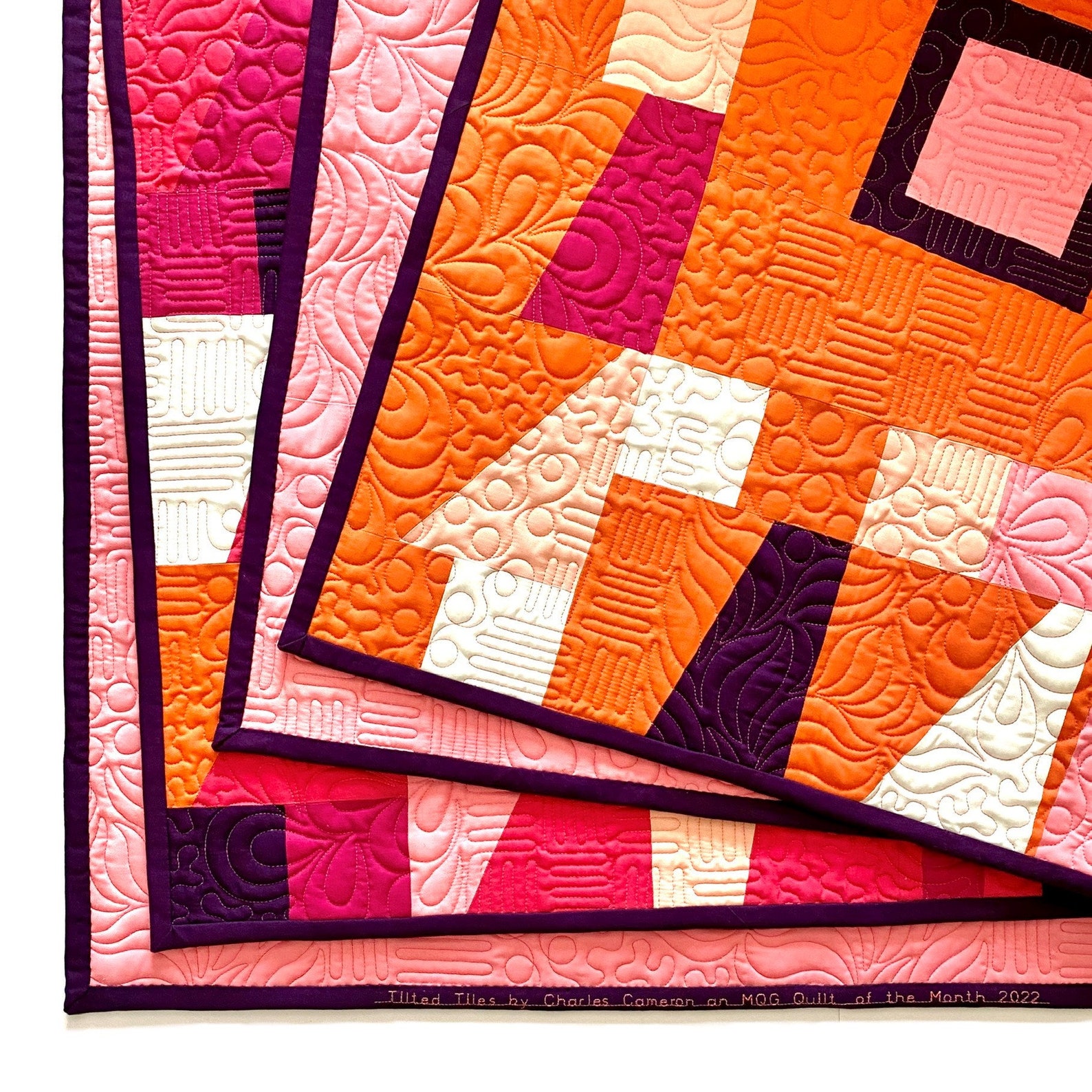 Modern Quilt Pattern Tilted Tiles, a Semi-improv Quilt Pattern by Felt ...