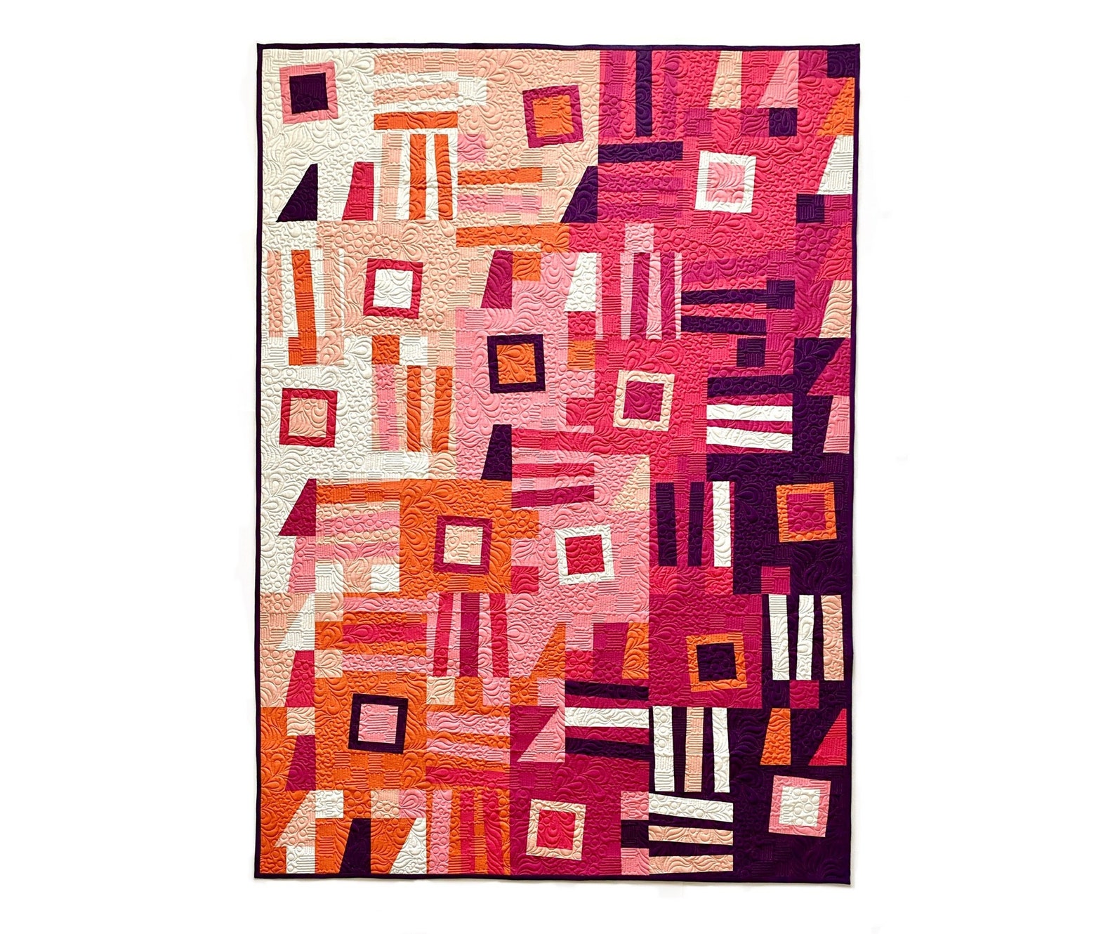 Modern Quilt Pattern Tilted Tiles, a Semi-improv Quilt Pattern by Felt ...