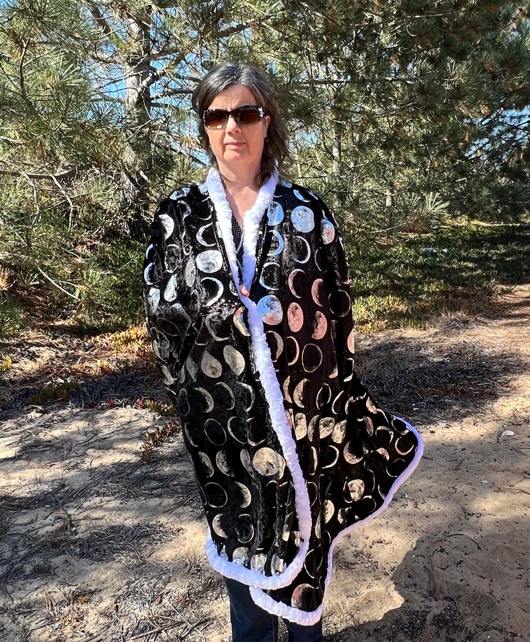 Electro Cape With Moon Print - Etsy