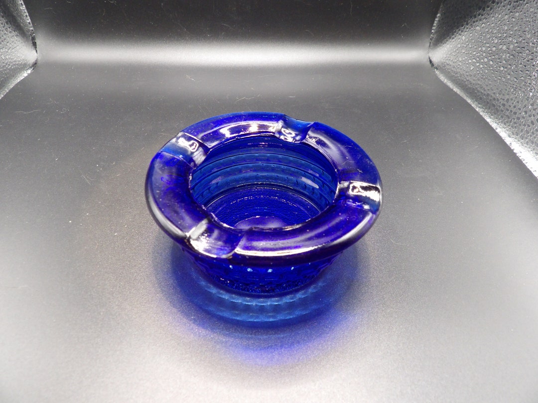 Antique Blue Ashtrays