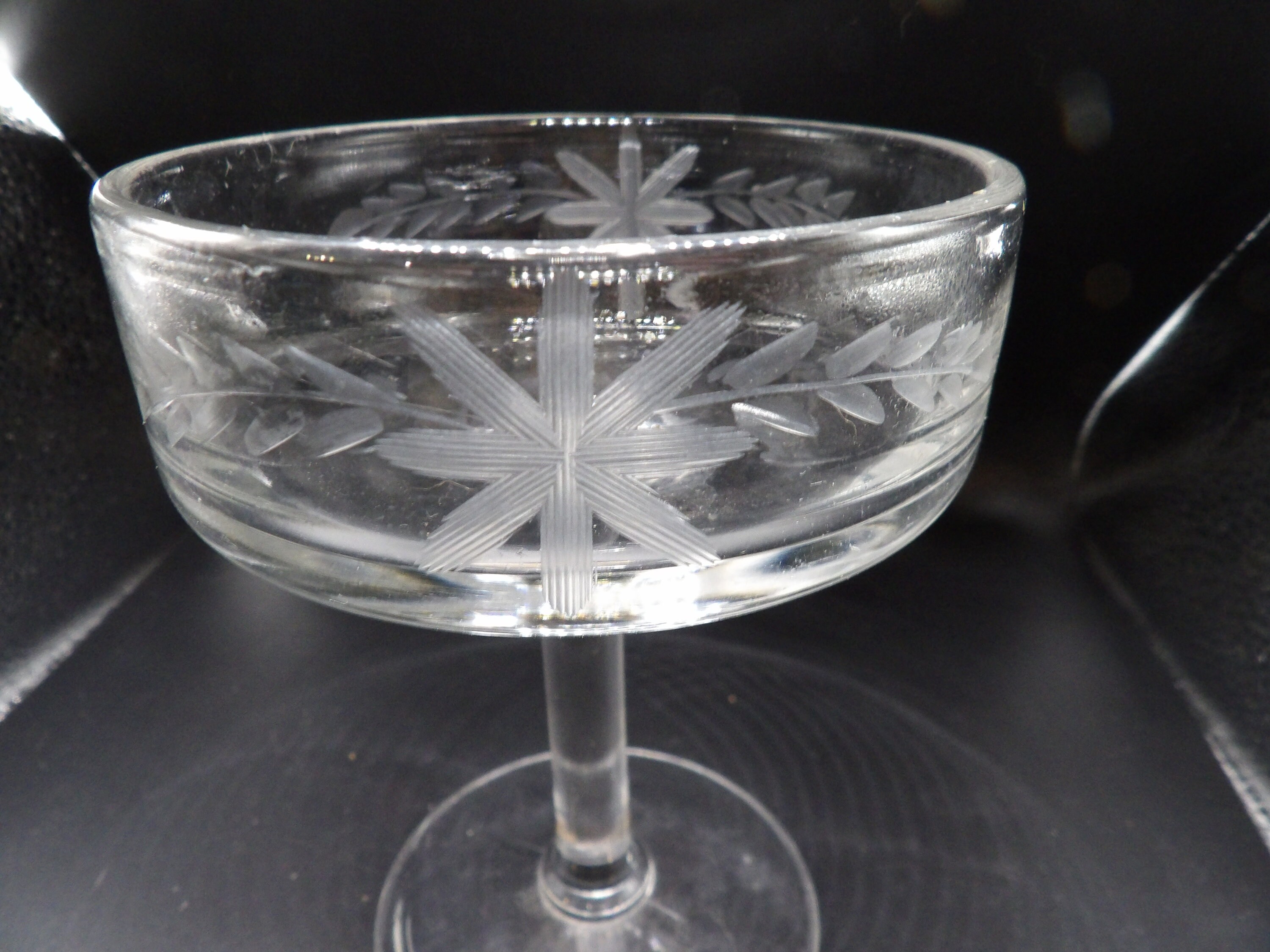 Crystal Stem Compote / Sherbet Etched Star Pattern (heavy) ET-13 - Etsy