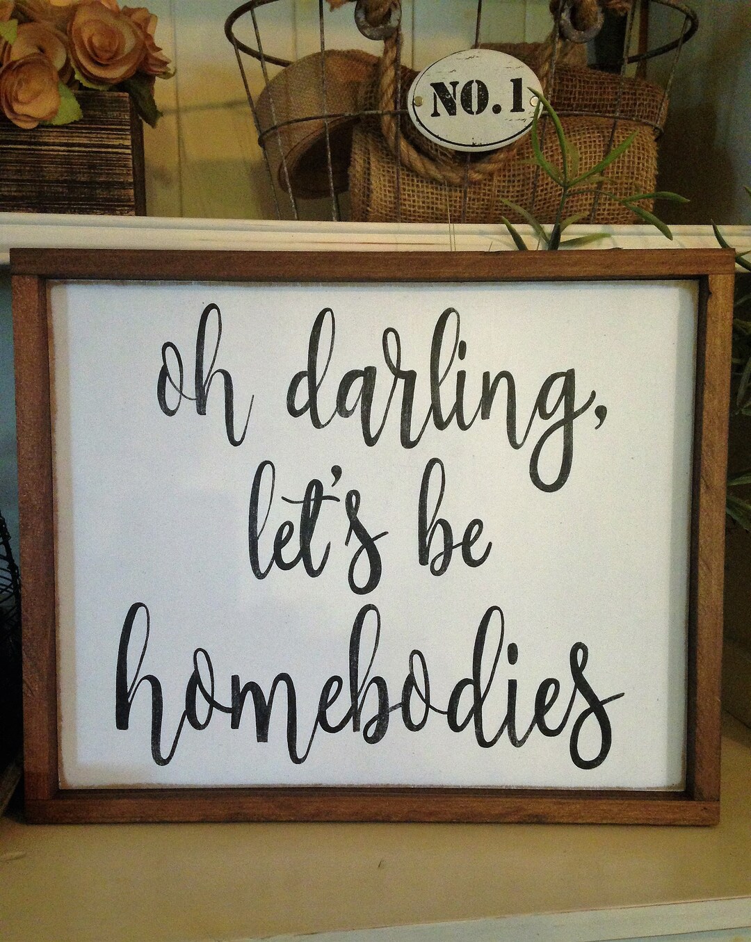 Let's Be Homebodies Sign / Let's Stay Home / Cottage Wall Decor ...
