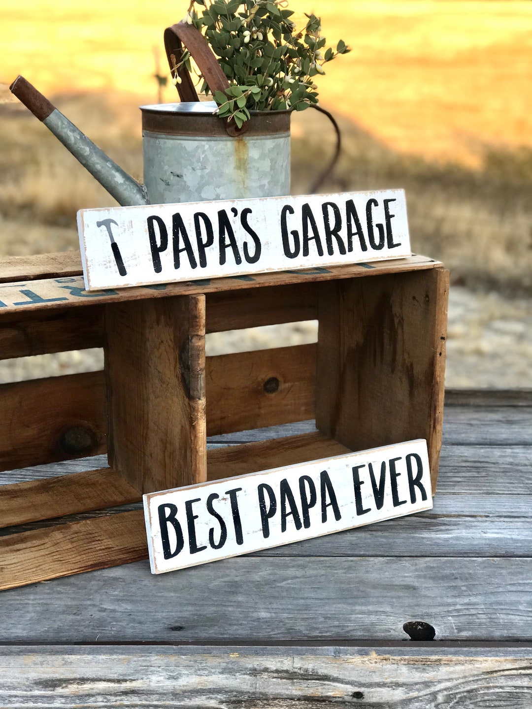 Gift for Papa / Best Papa Ever / Papa's Garage / Papa Sign / Sign for ...