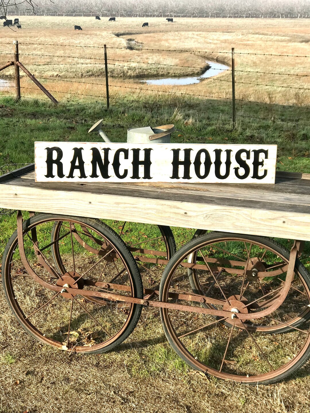 Large Ranch House Sign / Western Ranch Decor / Rustic Porch Sign ...