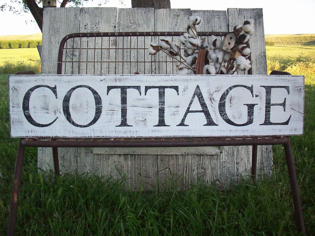 Cottage Sign / Rustic Cottage Decor / French Country Decor / Country ...