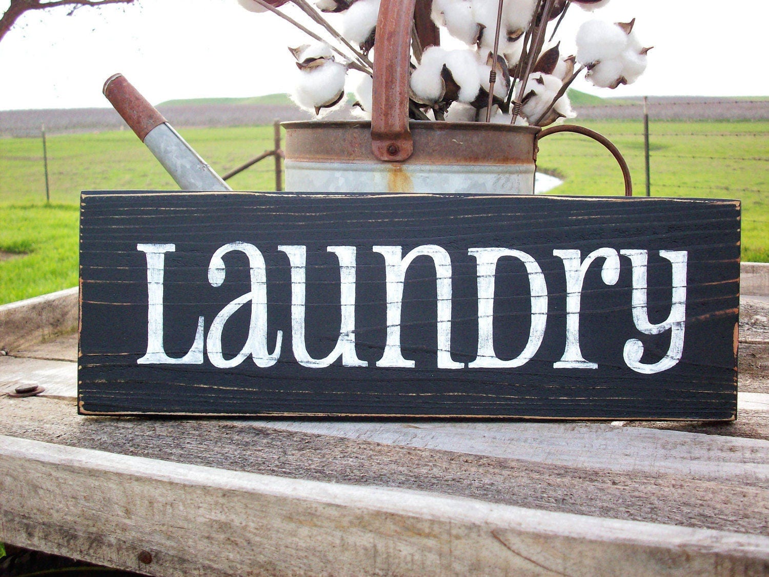 Rustic LAUNDRY Sign / Farmhouse Laundry Room / Wooden LAUNDRY Sign ...