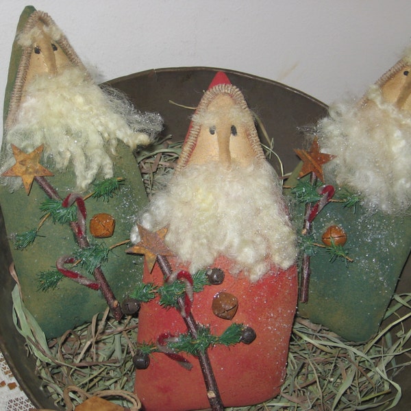 Primitive Santa Doll Patterns - Etsy