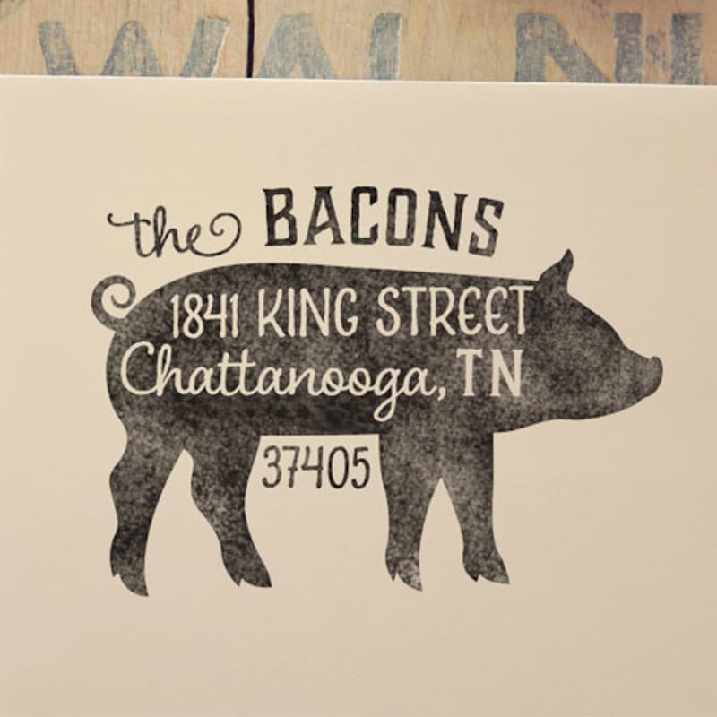 Pig Rubber Stamp - Etsy