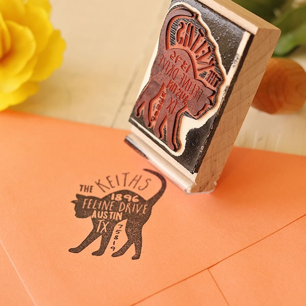 Cat Stamp - Etsy