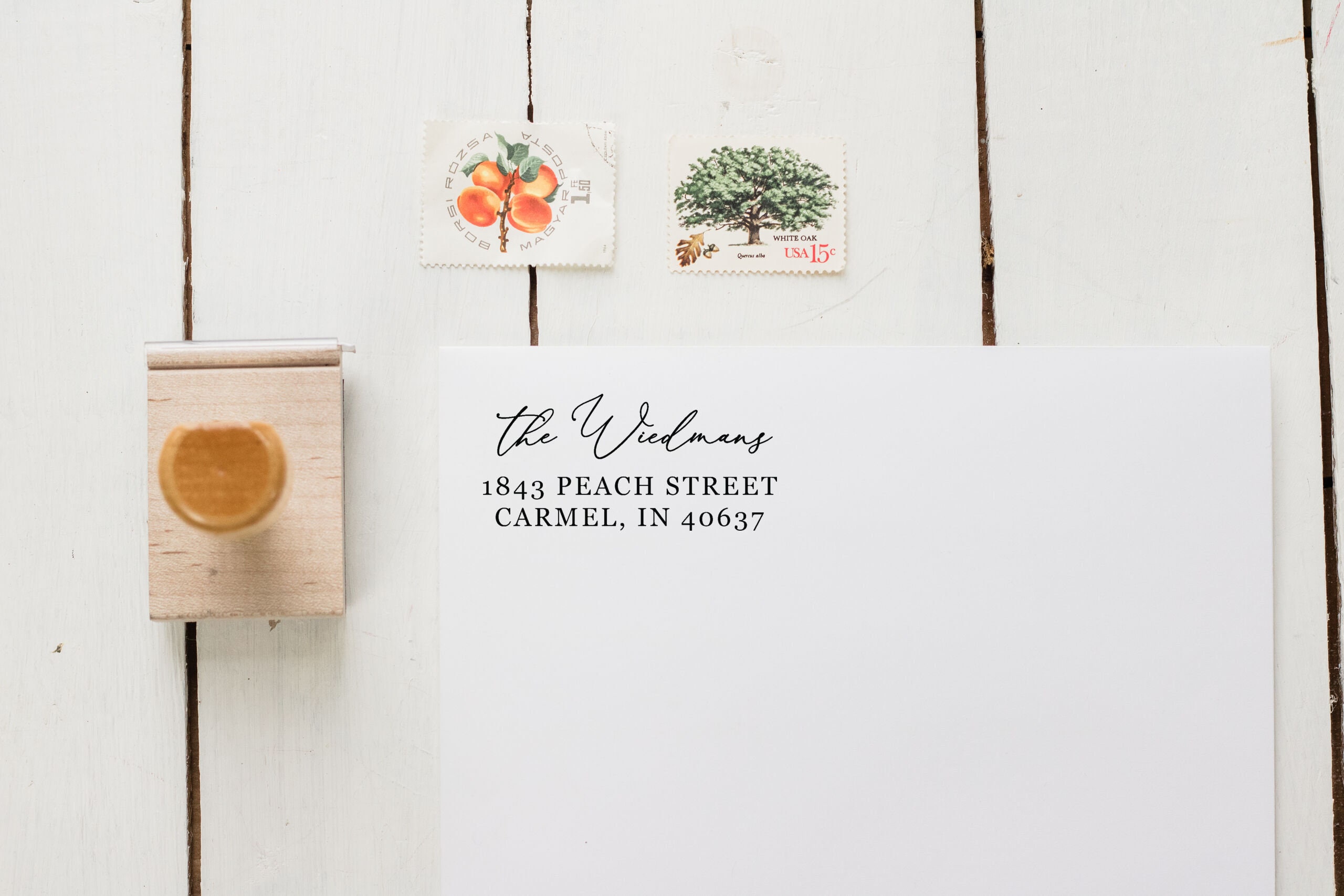 Return Address Stamp Personalized Stamp Custom Wood Handle | Etsy