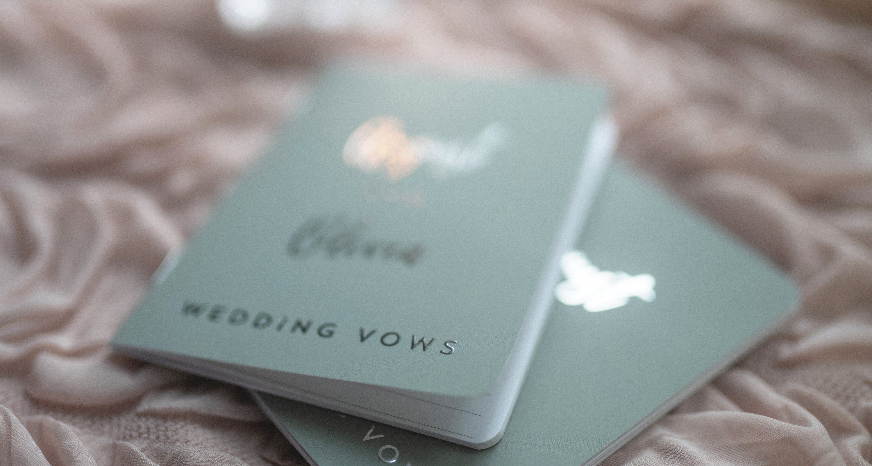 Sage & Silver Wedding Vow Books Set of 2 Foil Vow Books - Etsy