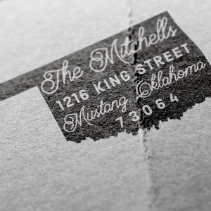 Oklahoma Return Address Stamp, State Stamp, Personalized Gift ...