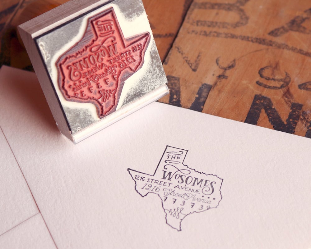 State Return Address Stamp State Stamp Housewarming Gift | Etsy