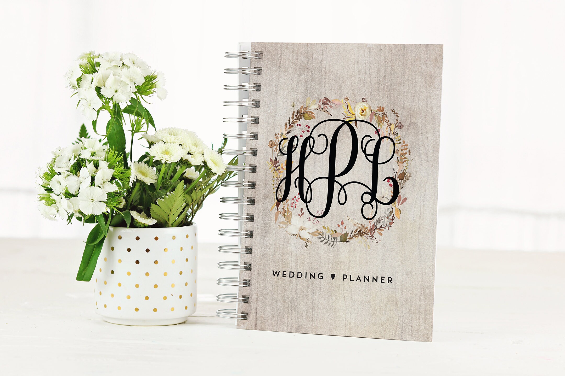 Rustic Wedding Planner Book Monthly Planner 2018 Planner | Etsy