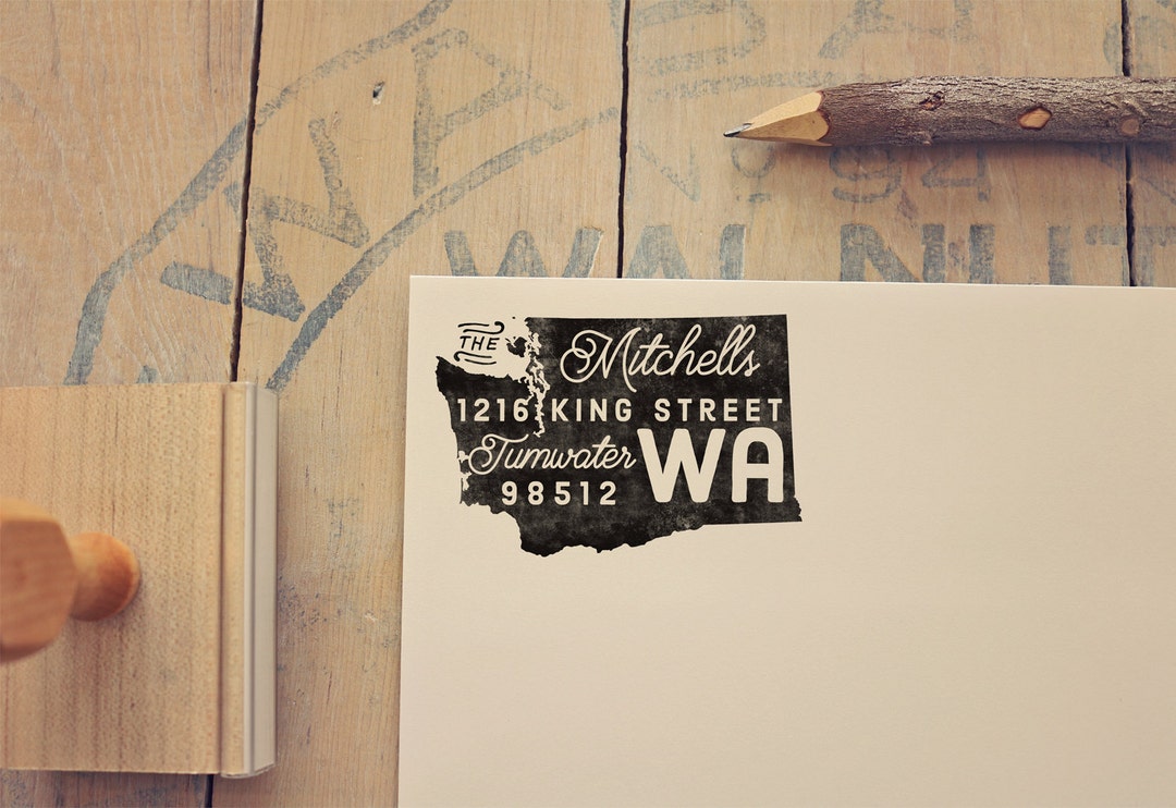 Washington Return Address Stamp Washington Stamp State Stamp ...