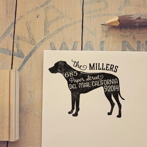 Rhodesian Ridgeback Address Stamp Dog Lover Gift Rubber - Etsy