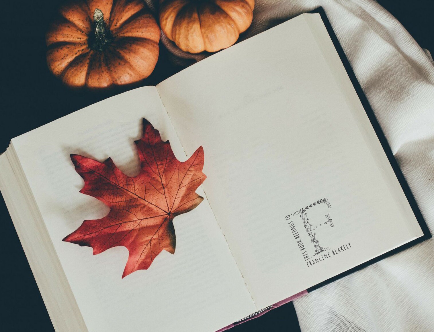 Floral Letter Library Stamp Custom Self Inking Ex Libris - Etsy