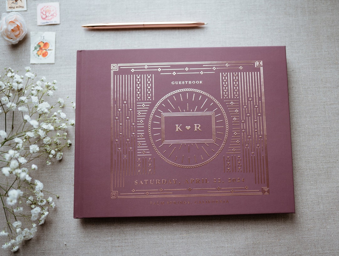 Ornate Wedding Guest Book, Wedding Sign In, Photo Album, Photobook ...