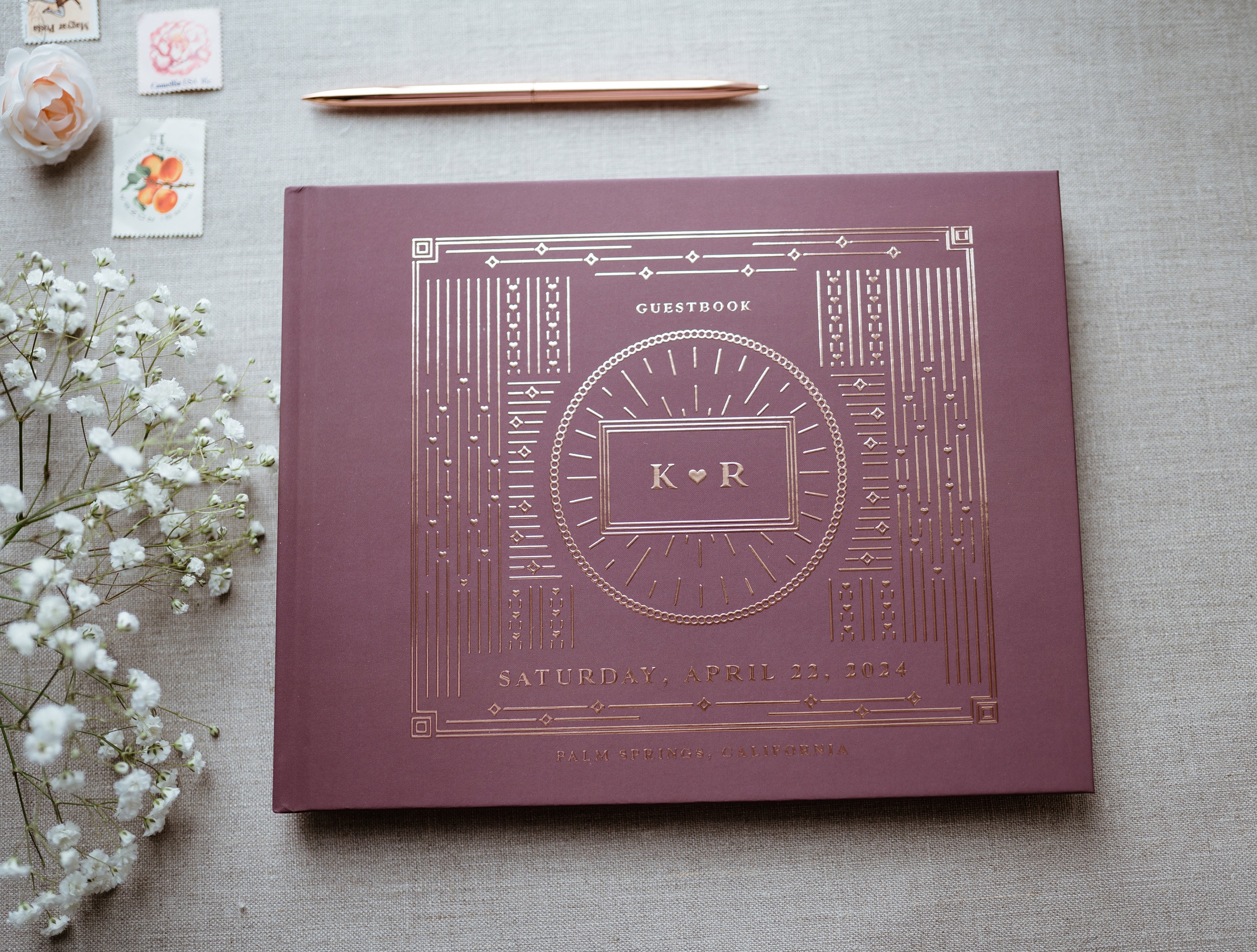 Ornate Wedding Guest Book, Wedding Sign In, Photo Album, Photobook ...