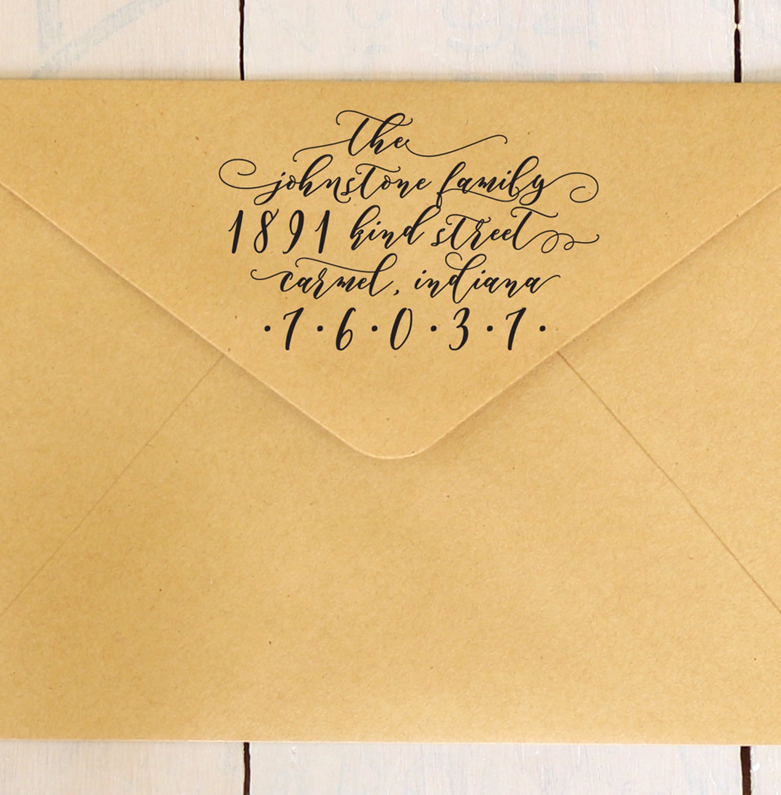 Calligraphy Return Address Stamp Calligraphy Stamp - Etsy