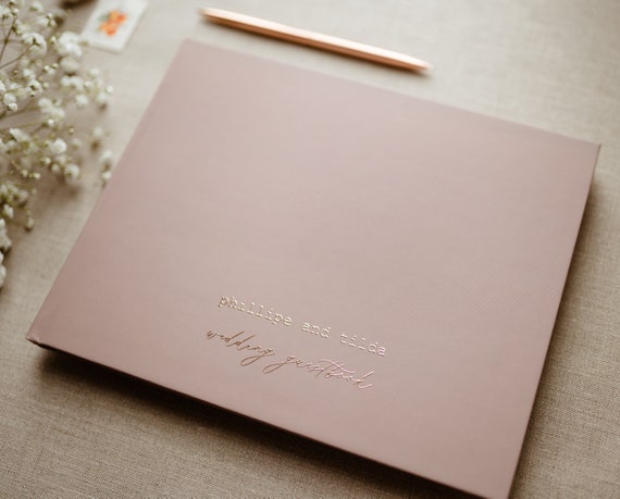Neutral Wedding Guest Book, Wedding Sign In, Photo Album, Photobook ...