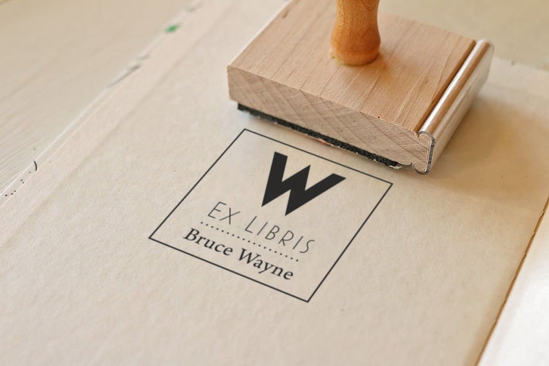 Custom Ex Libris Stamp: Simple Letter Library Self-inking Stamp - Etsy