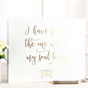 Wedding Guest Book. Gold Guestbook. Gold Foil. Custom Wedding Guestbook ...