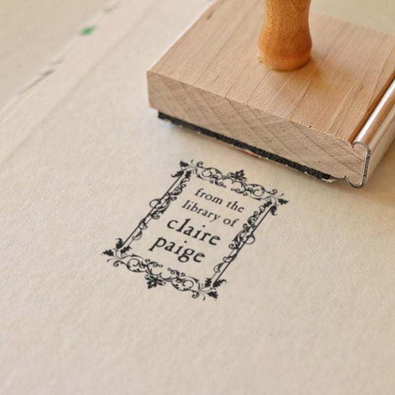 Library Stamp - Etsy