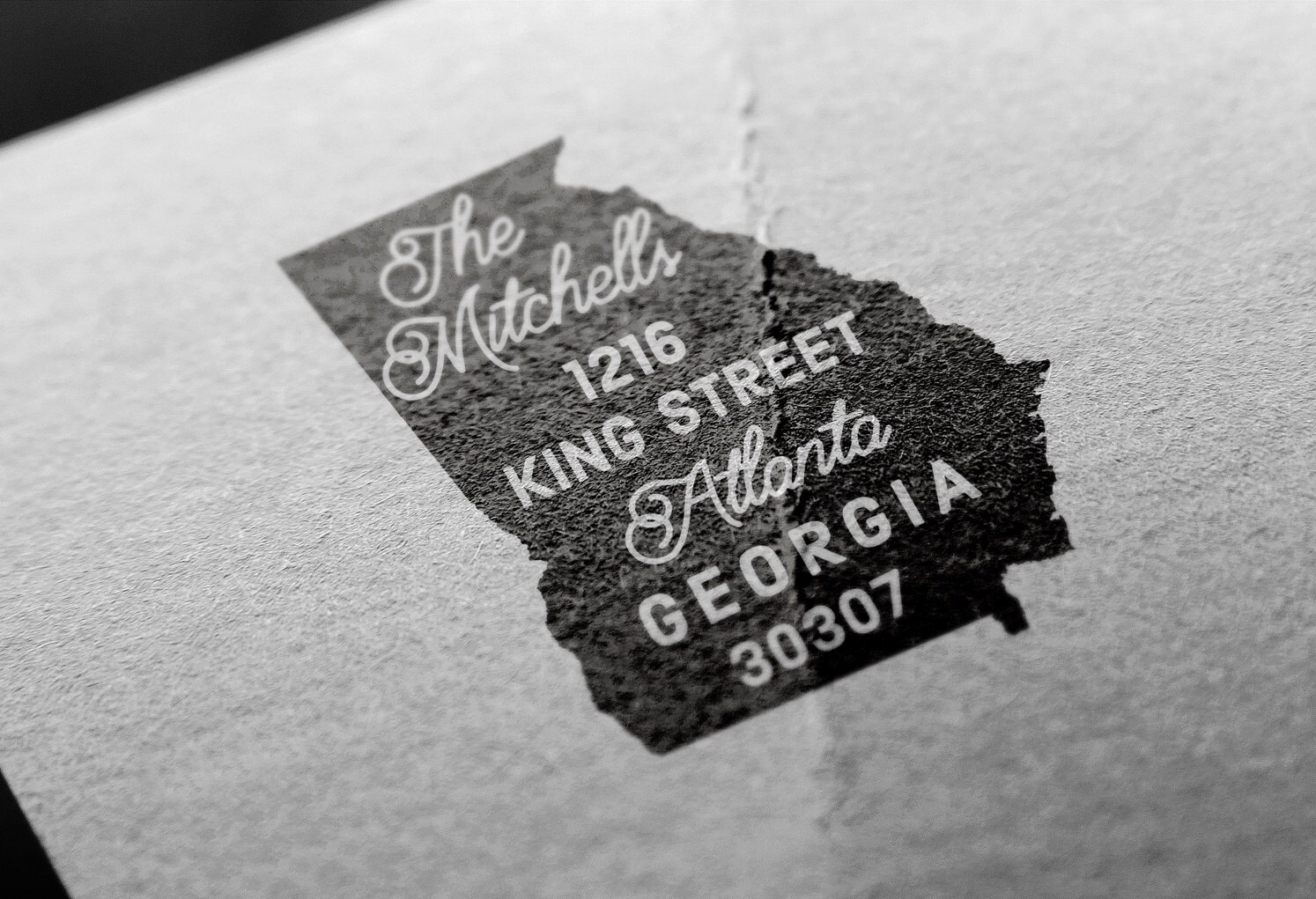 Georgia Return Address Stamp State Stamp Personalized Gift | Etsy