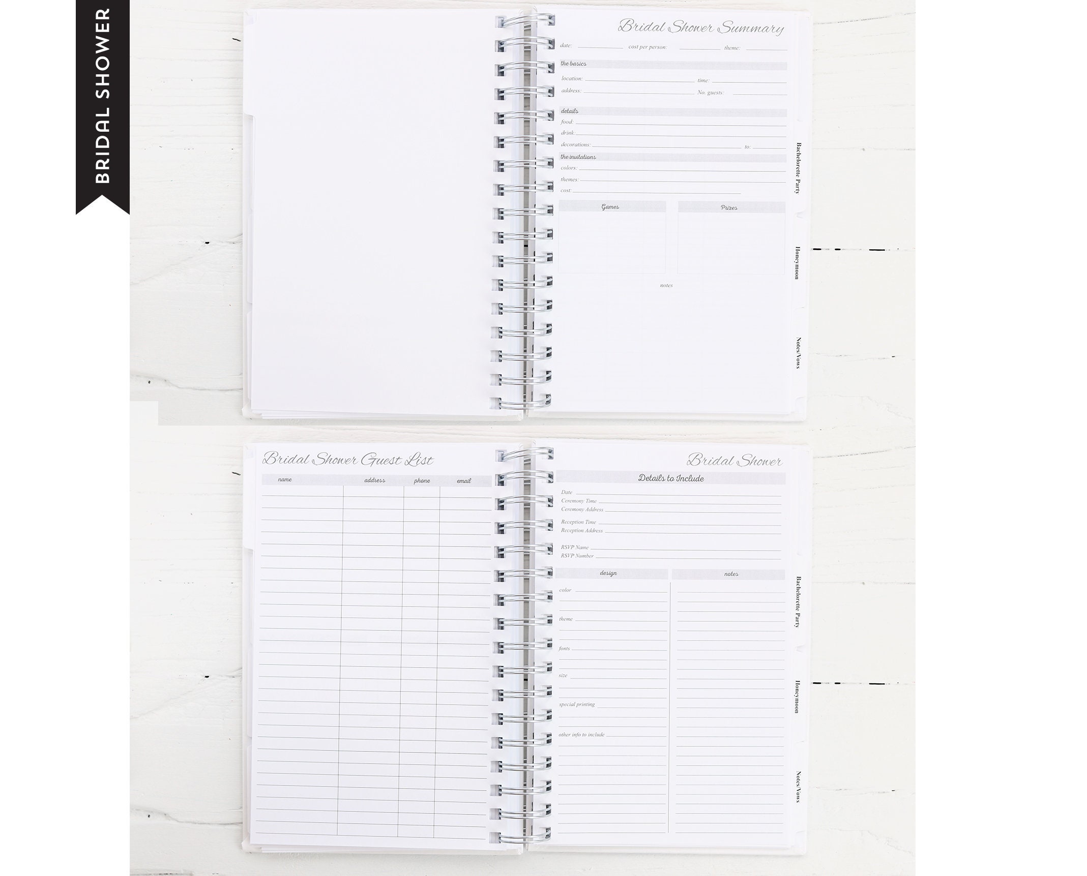 Custom Wedding Planner With Greenery, Personalized With Names, Bride to ...