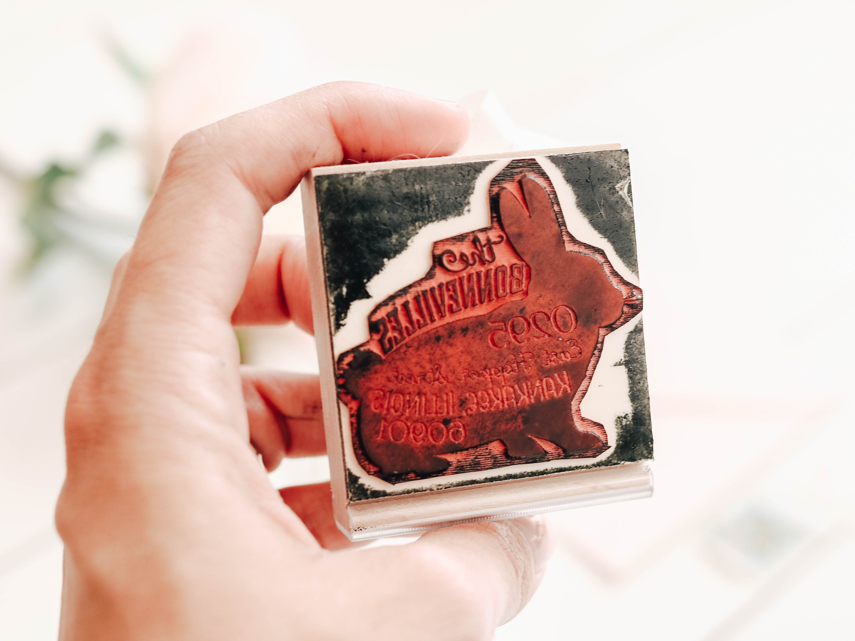 Bunny Rabbit Return Address Stamp Personalized Rubber Stamp - Etsy