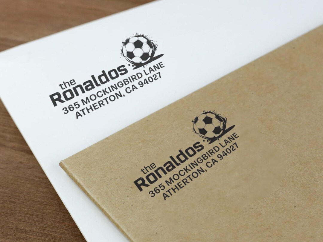 Personalized Soccer Ball Return Address Stamp: Football, Athlete, and ...