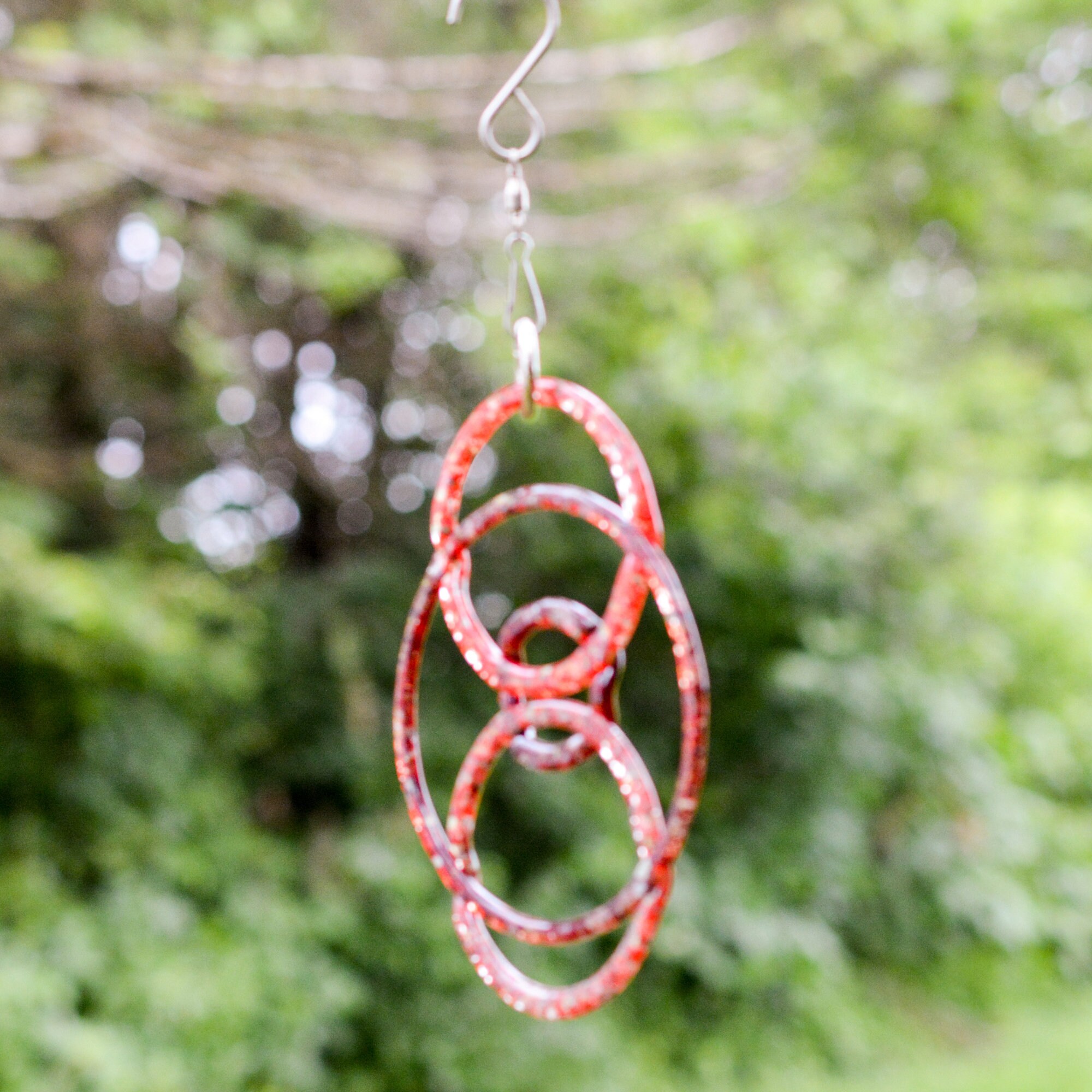 Suncatcher Wind Spinner Decorative Glass Hoops Handmade | Etsy