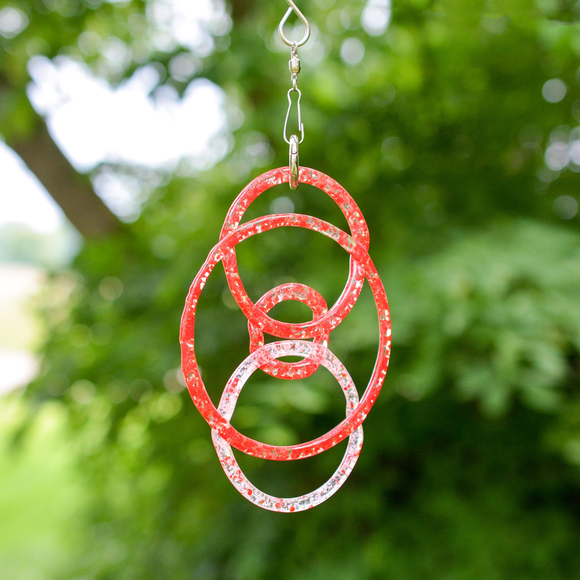 Suncatcher Wind Spinner Decorative Glass Hoops Handmade | Etsy