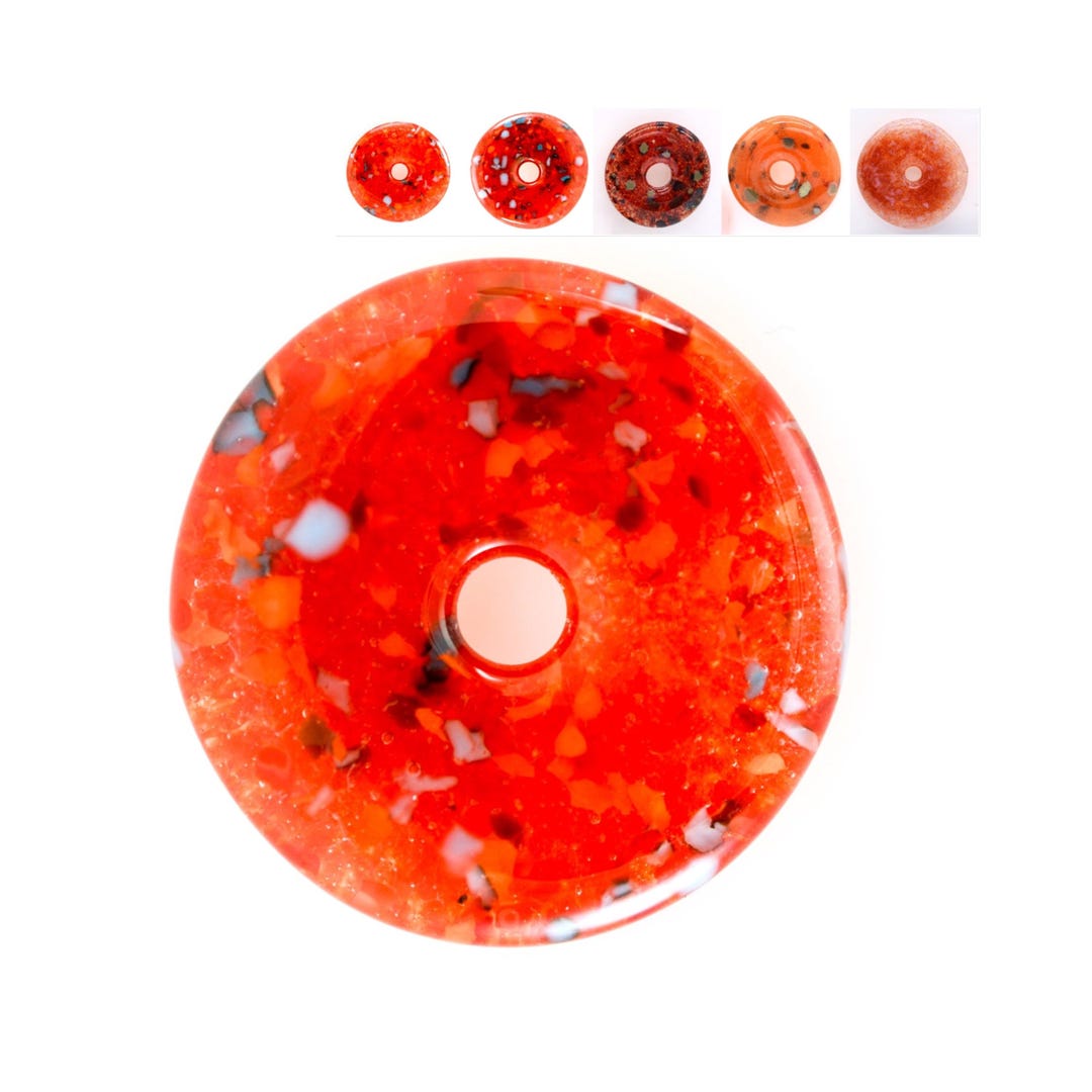Fused Glass Disc, Multiple Red and Orange Options - Etsy