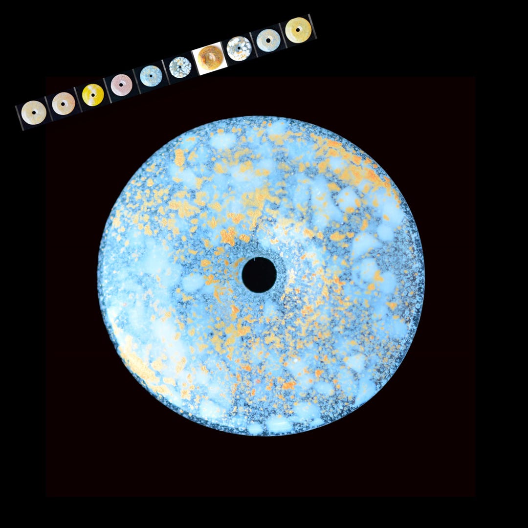 Fused Glass Disc, Surf, Sand, Sun and Gold Options - Etsy