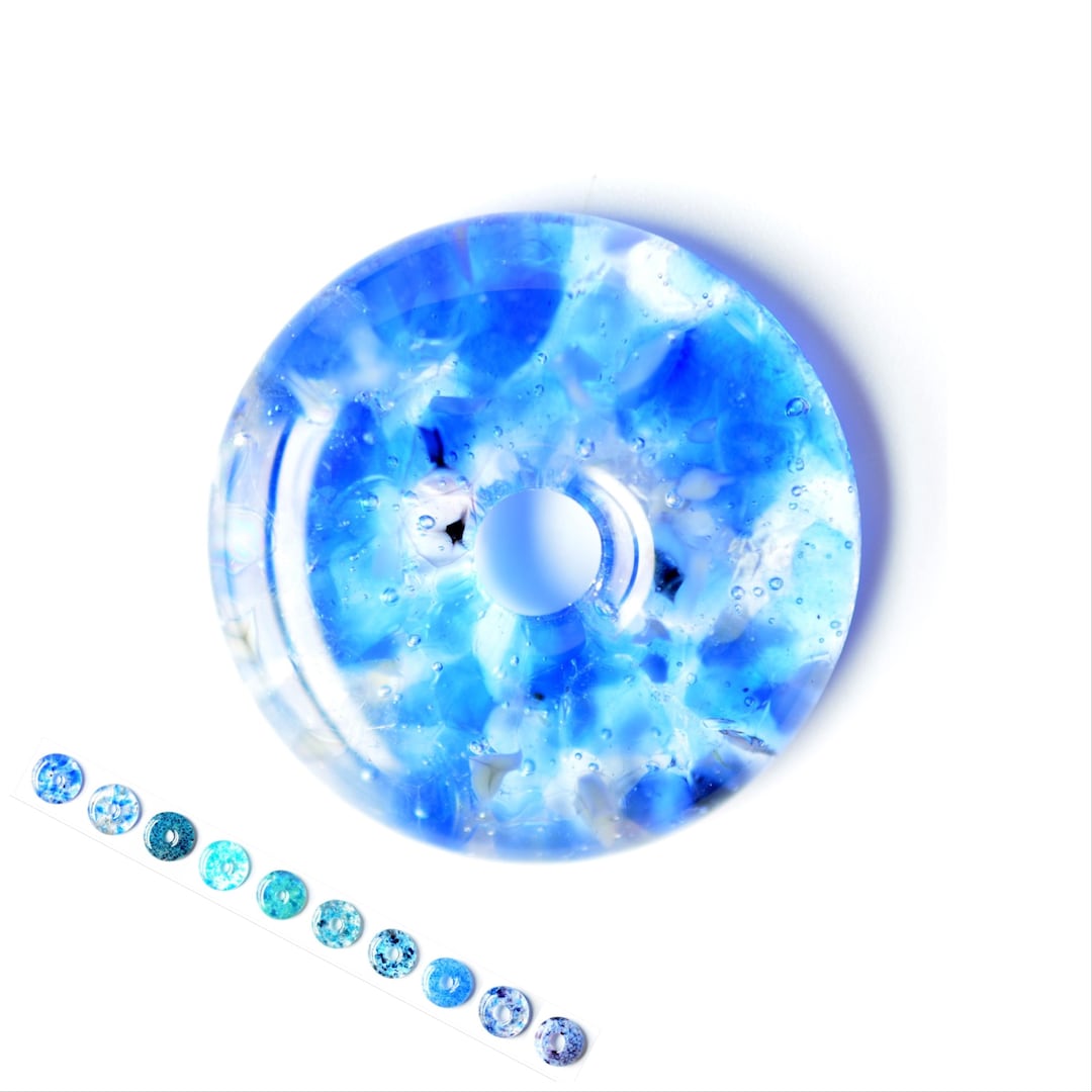 Fused Glass Disc, Multiple Blue Options - Etsy