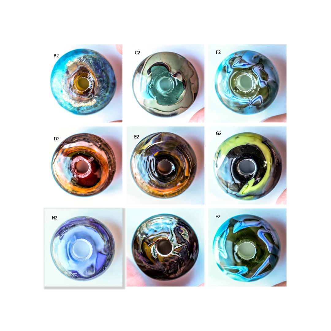 Handmade Glass Lampwork Bead, Saucer Shape, Multiple Color Options - Etsy