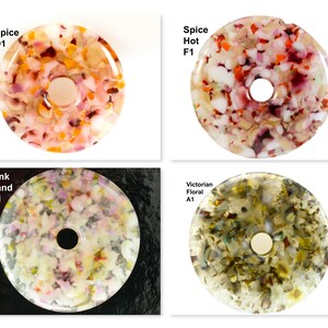 Fused Glass Disc, Beige and Pink Color Options - Etsy