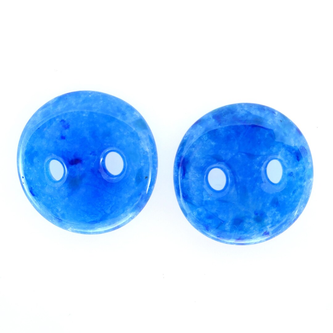 Fused Glass Buttons, Pair, Touch of Violet, 1" - Etsy