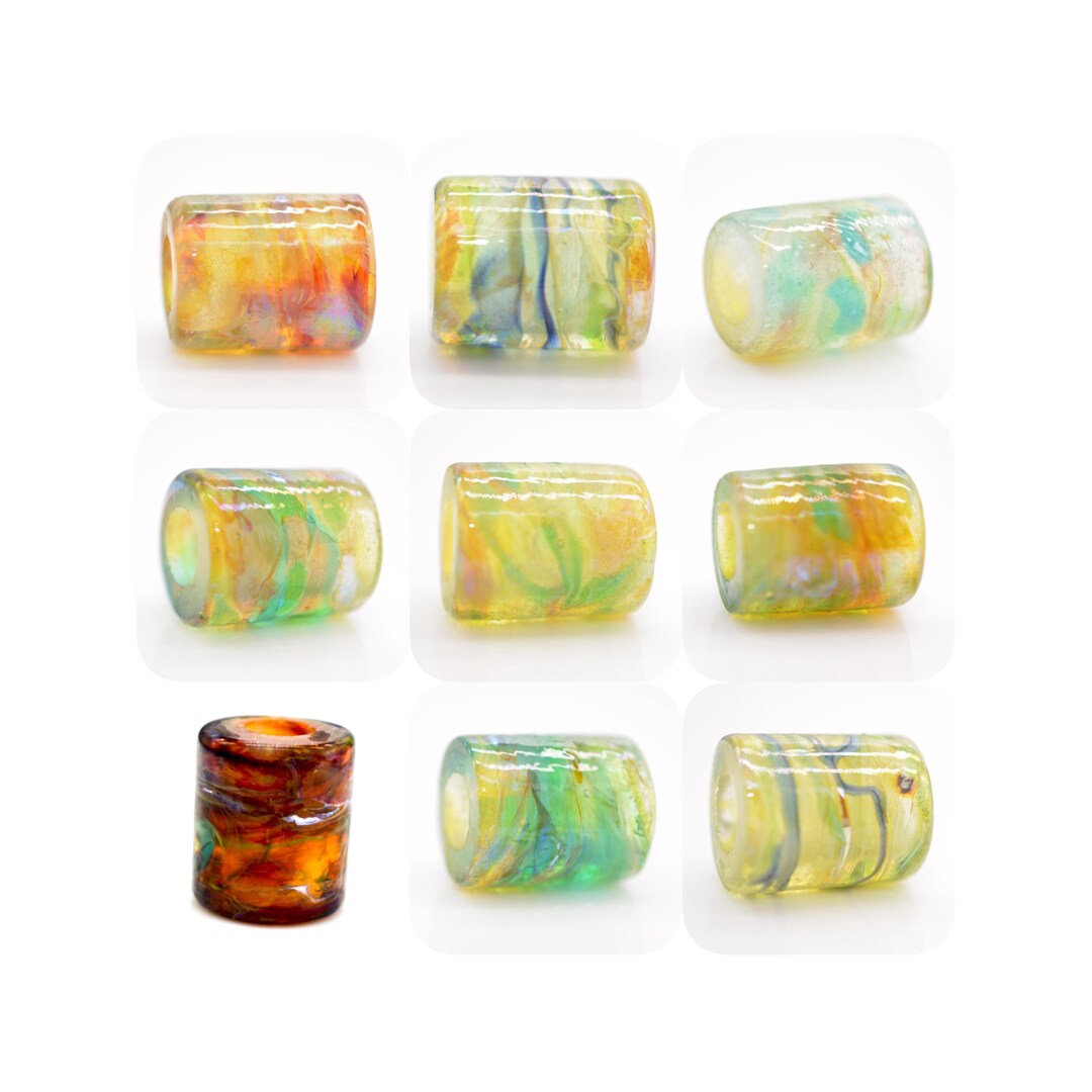 Glass Lampwork Bead, Extra Large Hole, Dreadlock Bead, Multiple Options ...