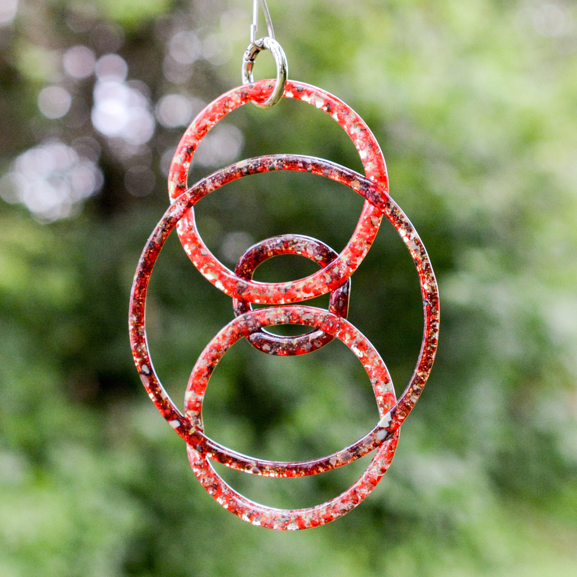 Suncatcher Wind Spinner Decorative Glass Hoops Handmade | Etsy