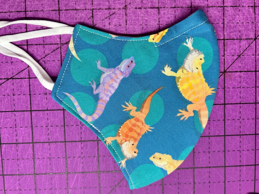 Face Mask - Bearded Dragon Lizards - Etsy