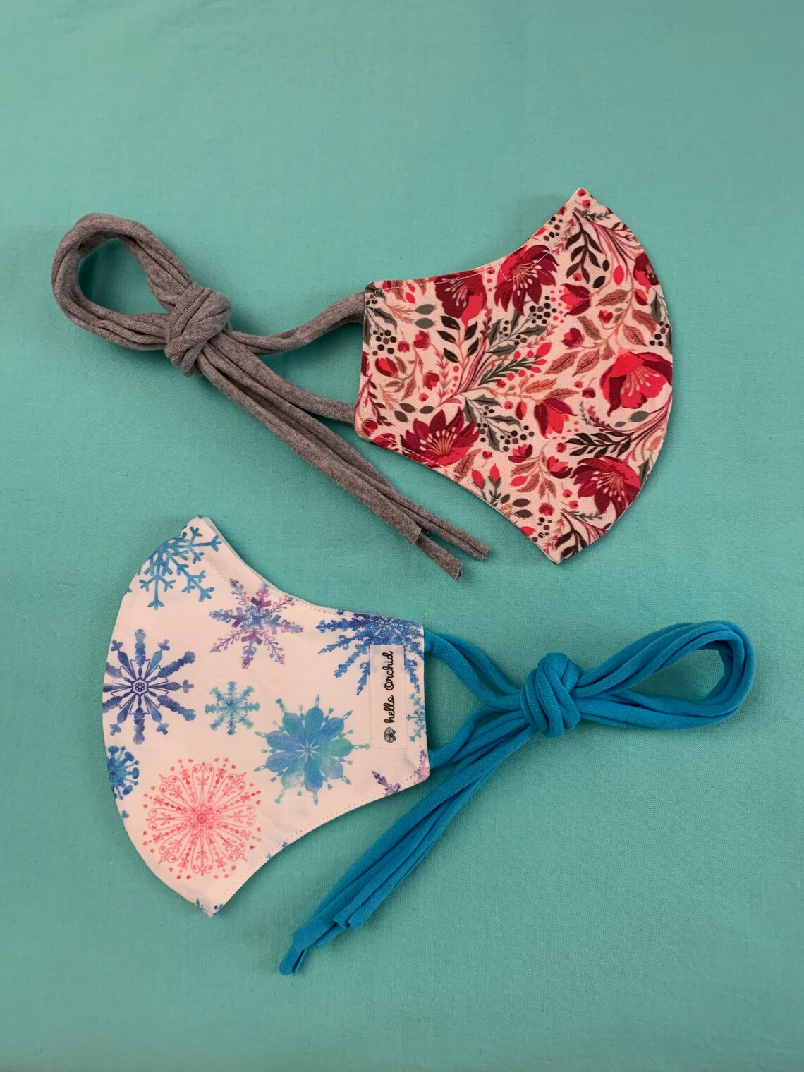 Winter Floral Face Mask | Etsy