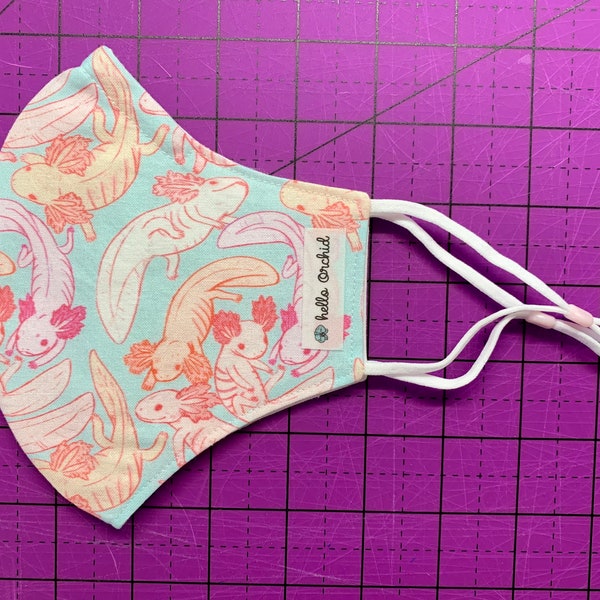 Axolotl Face Mask - Etsy